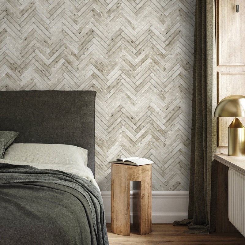 Herringbone Wallpaper - Etsy