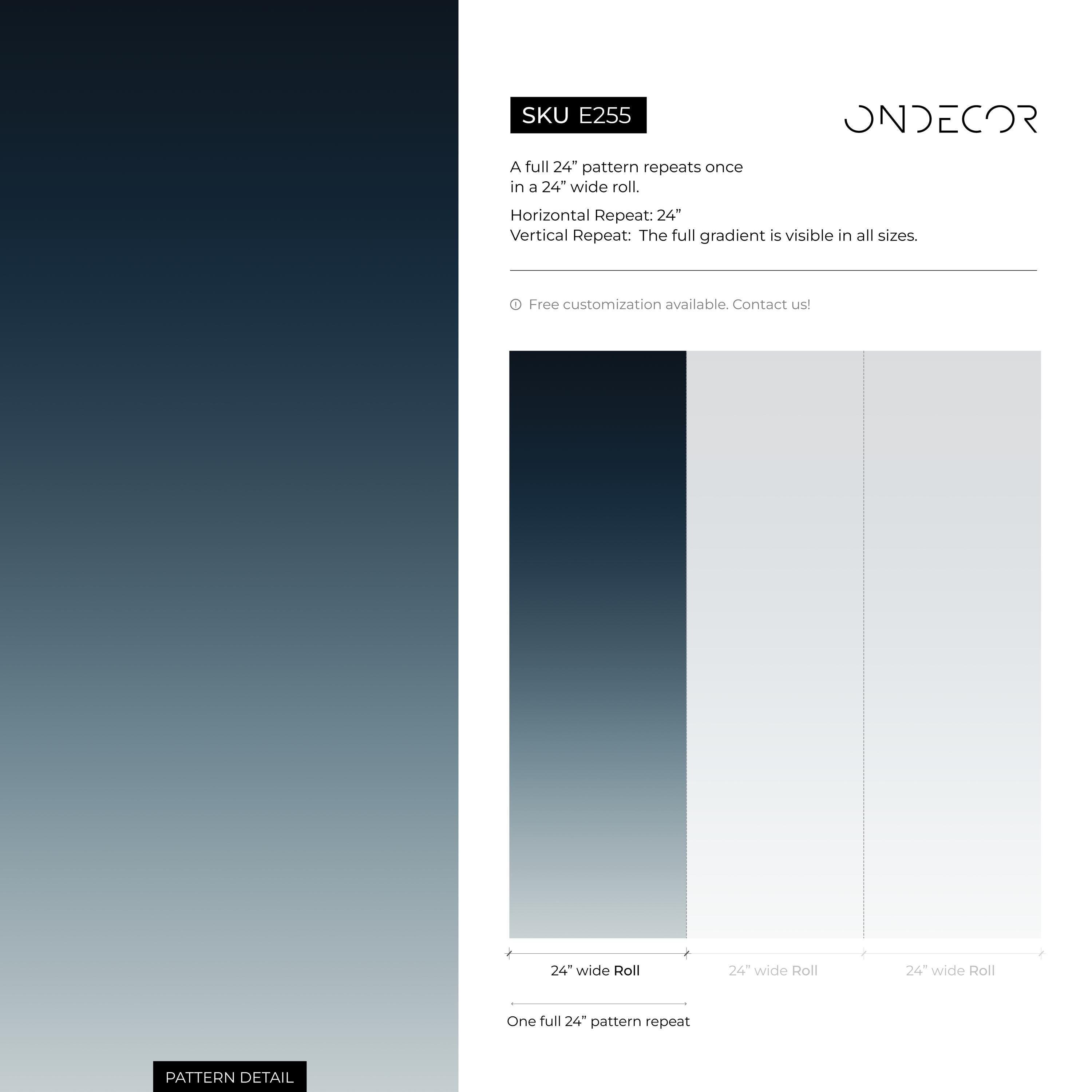 Ombre Wallpaper With a Vertical Gradient in Dark Blue and Gray - E255 ...