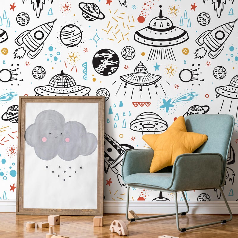 Rocket Wallpaper - Etsy