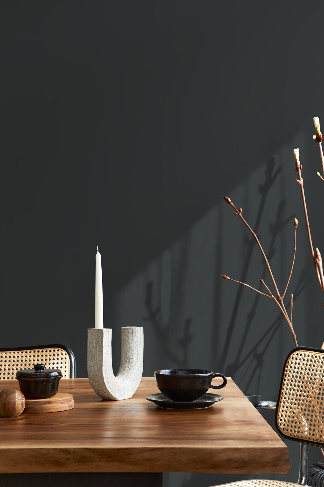 Arsenic Gray Wallpaper / Solid Color / Peel and Stick Wallpaper ...