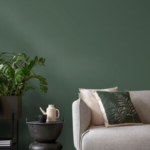 Dark Grayish Green Wallpaper / Solid Color / Peel and Stick Wallpaper ...