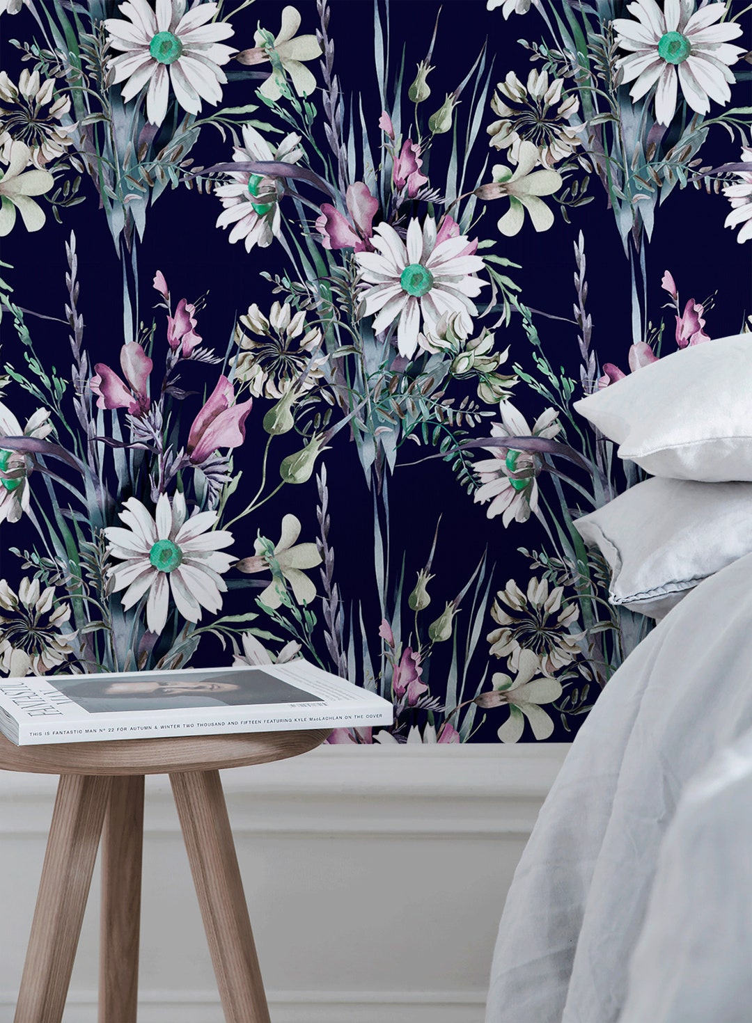 Flower Wallpaper Removable Wallpaper Peel and Stick - Etsy