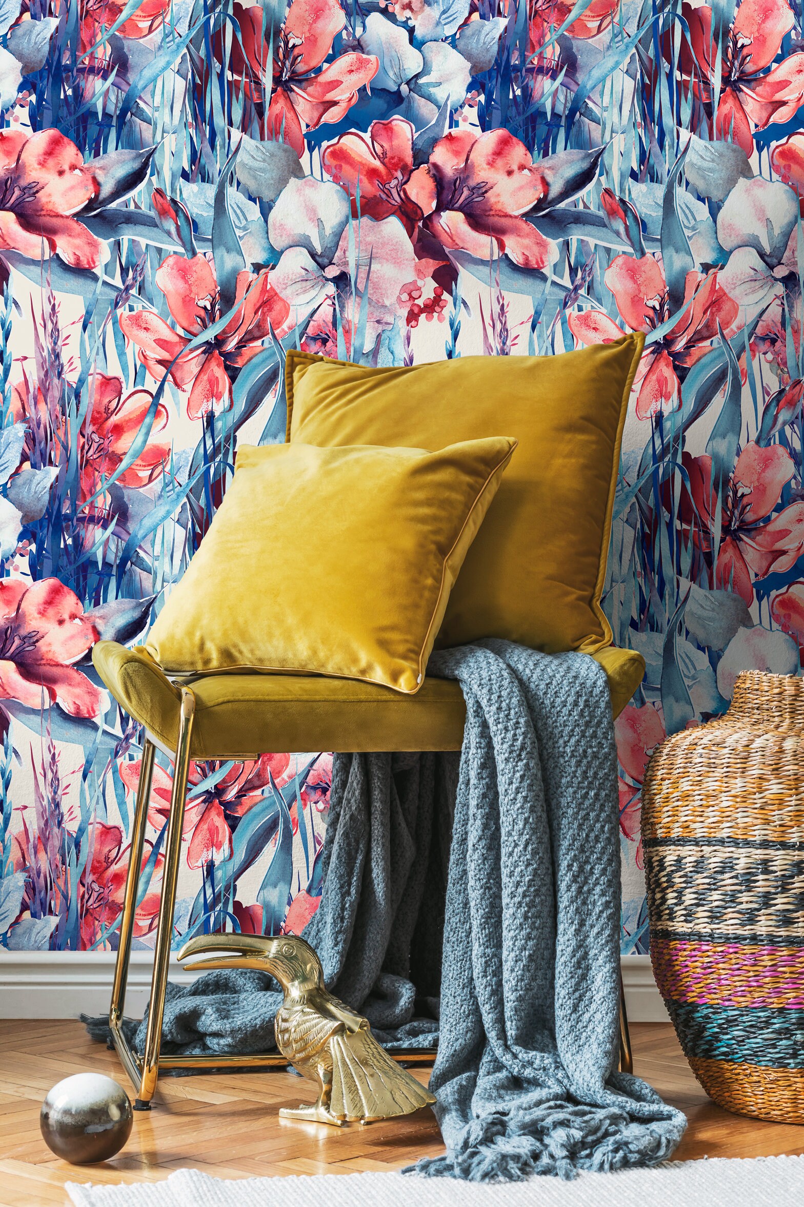 Flower Wallpaper Removable Wallpaper Peel and Stick - Etsy