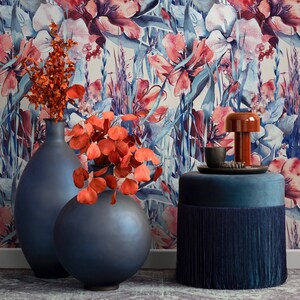 Flower Wallpaper - Removable Wallpaper Peel and Stick Wallpaper Wall ...