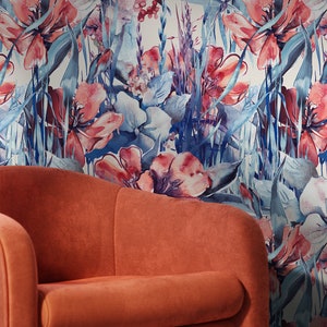 Flower Wallpaper Removable Wallpaper Peel and Stick Wallpaper Wall ...