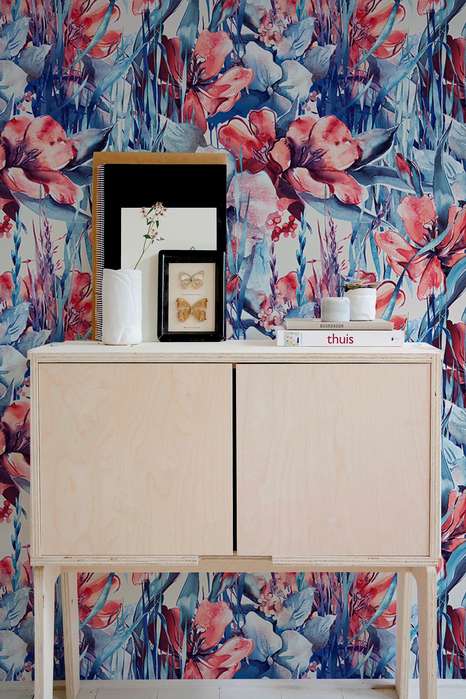 Flower Wallpaper Removable Wallpaper Peel and Stick | Etsy