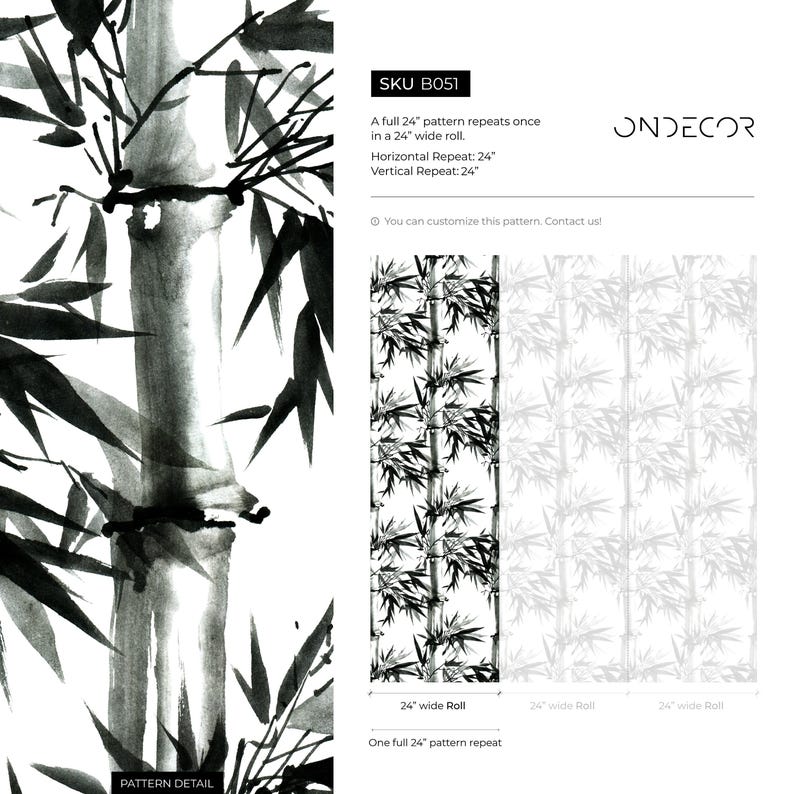 Asian-inspired Zen Wallpaper - B051 - Etsy