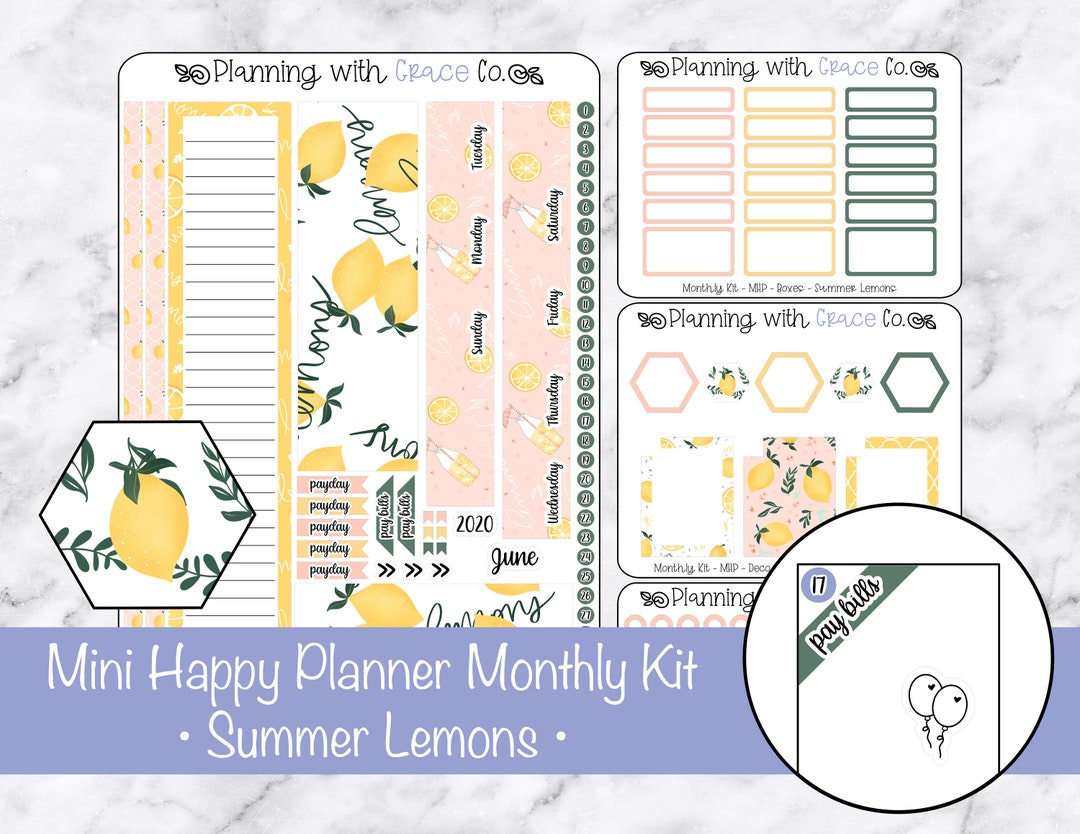 Summer Lemons Monthly Kit PRINTABLE - Etsy