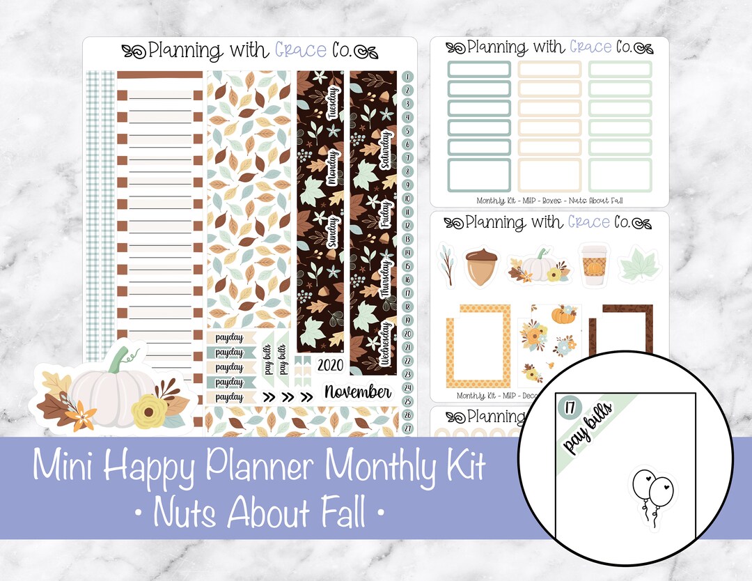 Nuts About Fall Monthly Kit PRINTABLE - Etsy