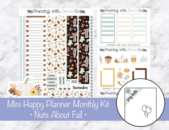 Nuts About Fall Monthly Kit PRINTABLE - Etsy