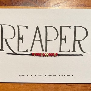 Red Rising Reaper Morse Code Bracelet, Darrow of Lycos, Howlers, Iron ...