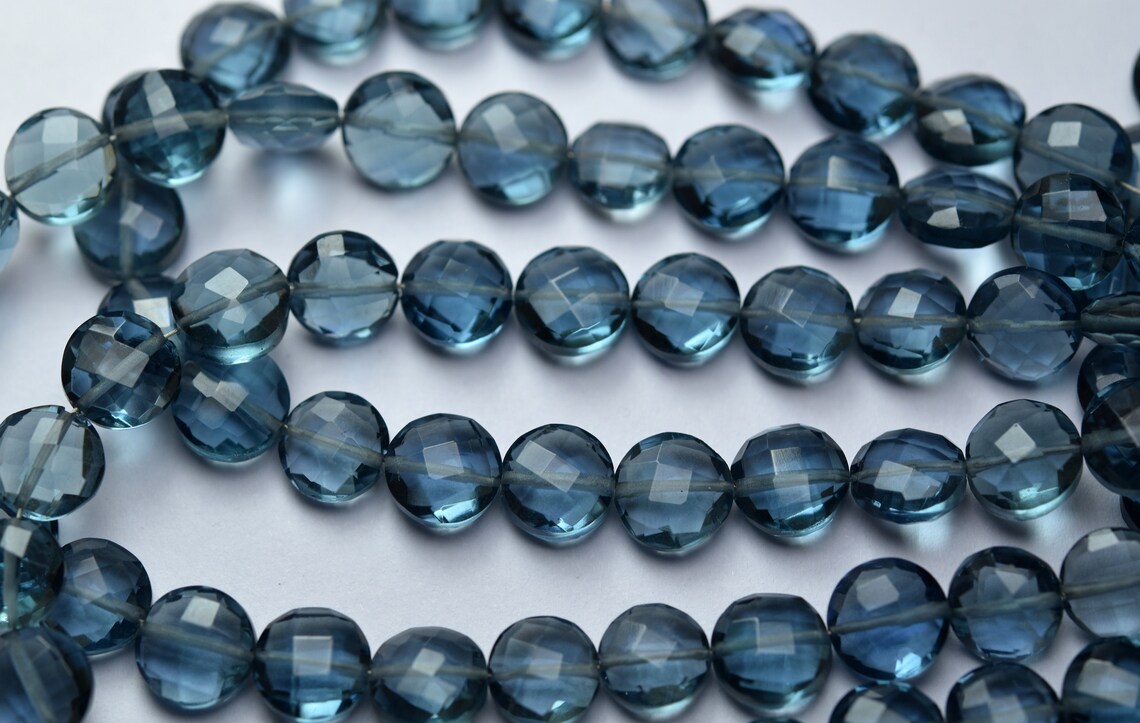 8 Inch Strandsuper Finest Qualitylondon Blue Hydro Quartz - Etsy