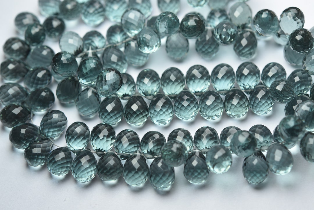15 Pcs,super Finest Quality,moss Aquamarine Hydro Quartz Faceted Tear ...