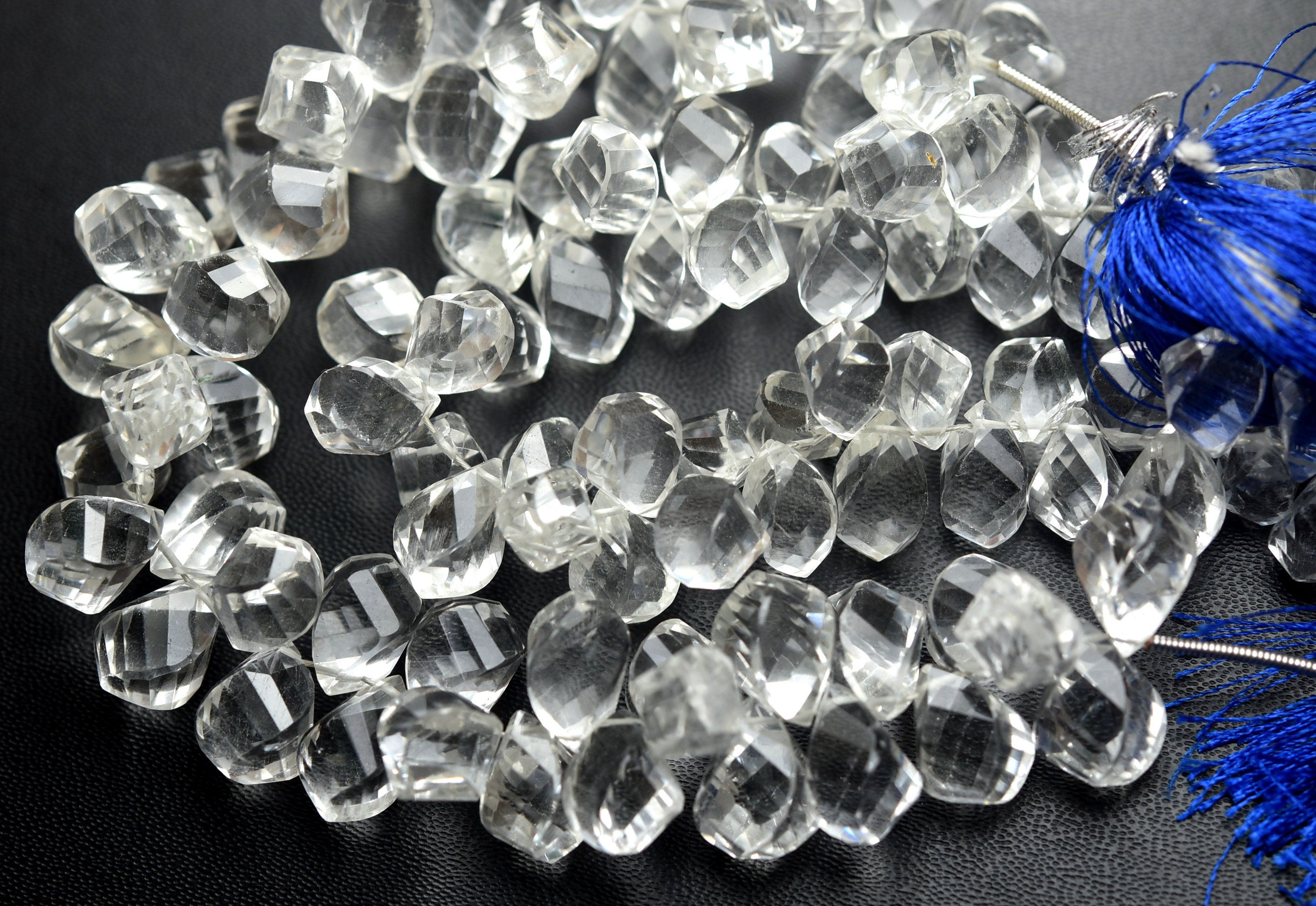 10 Beadssuper Finest Qualitynatural ROCK Crystal Faceted | Etsy