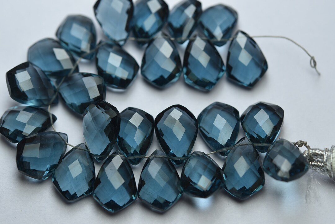 3 Matches Pair,super Finest Quality,london Blue Hydro Quartz Faceted ...
