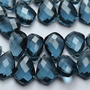 3 Matches Pair,super Finest Quality,london Blue Hydro Quartz Faceted ...