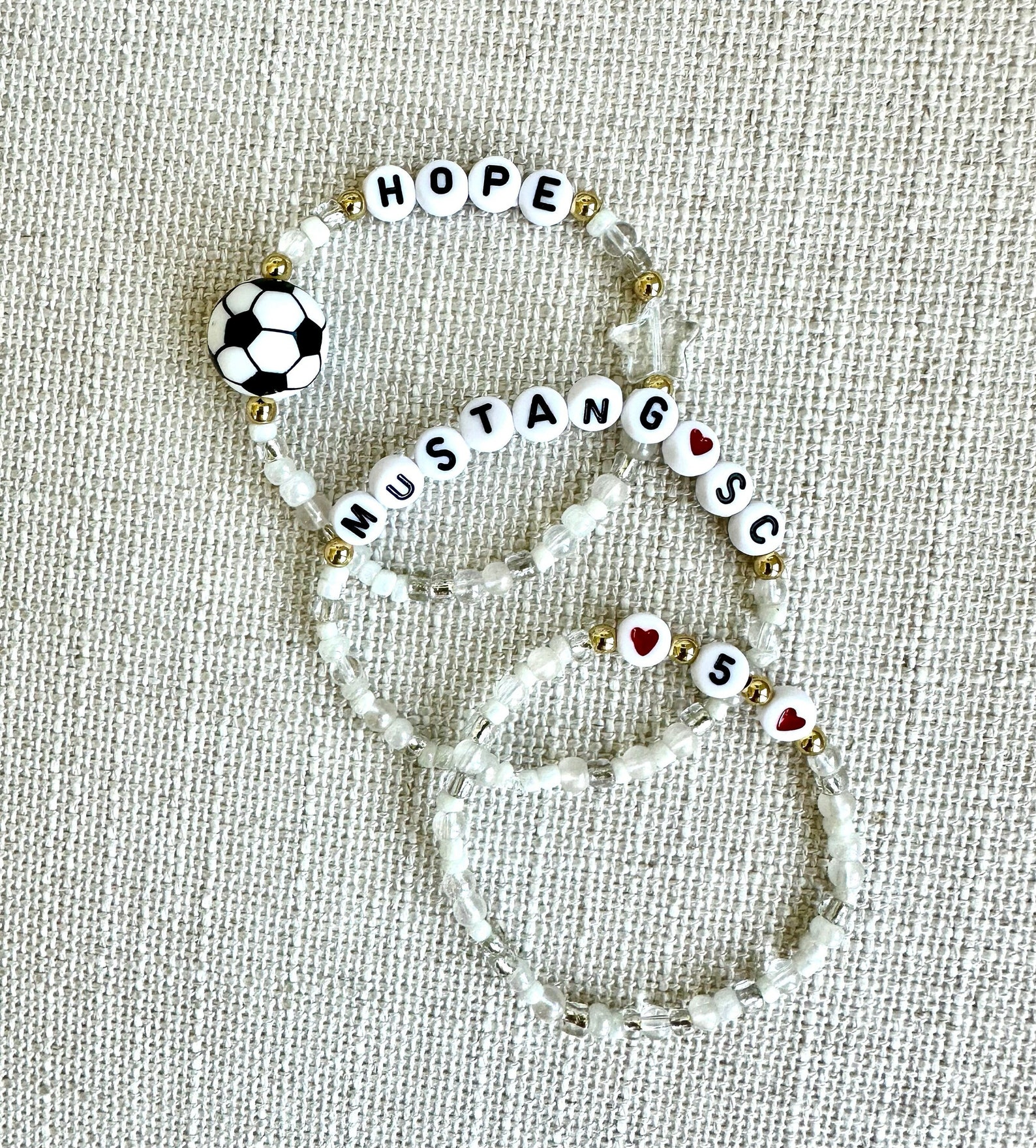 Personalized Soccer Bracelet Stack Soccer Mama Bracelet - Etsy