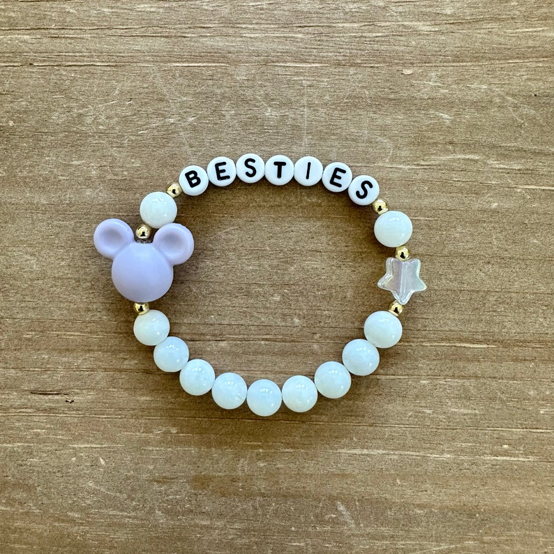 Besties Mickey Mouse Personalized Bracelet Besties Bracelets - Etsy