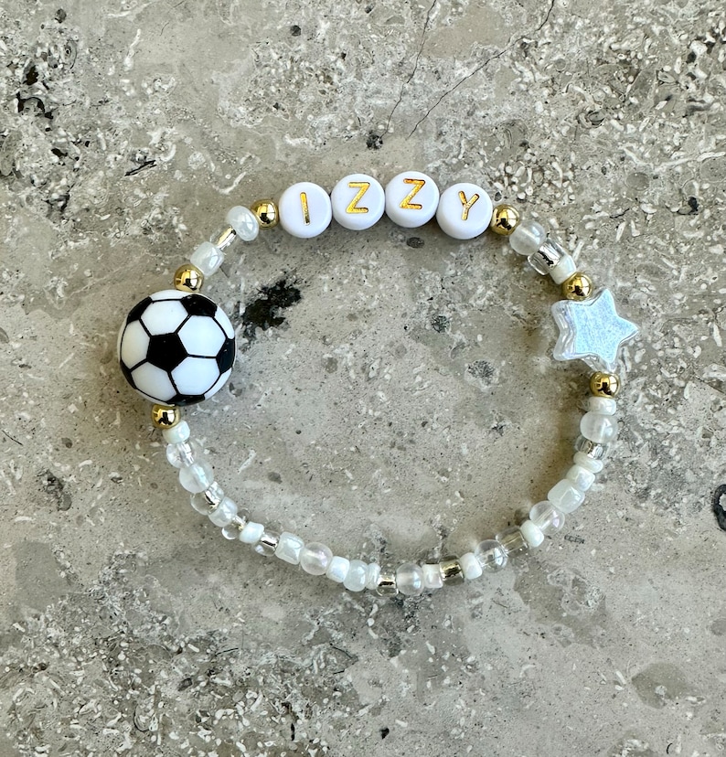 Personalized Soccer Bracelet Stack Soccer Mama Bracelet - Etsy