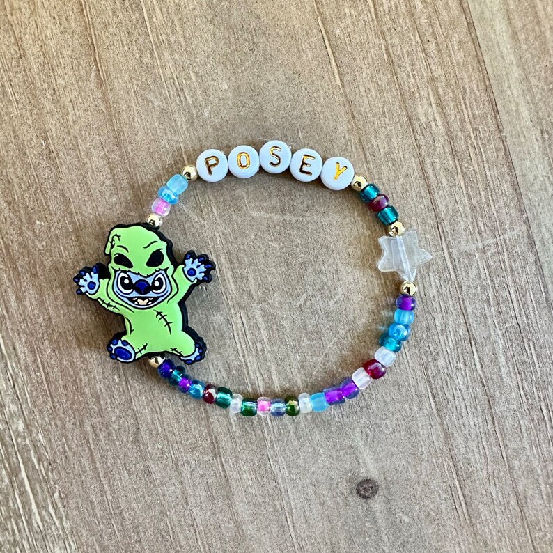 Stitch & Oogie Boogie Personalized Bracelet, Nightmare Before Christmas ...