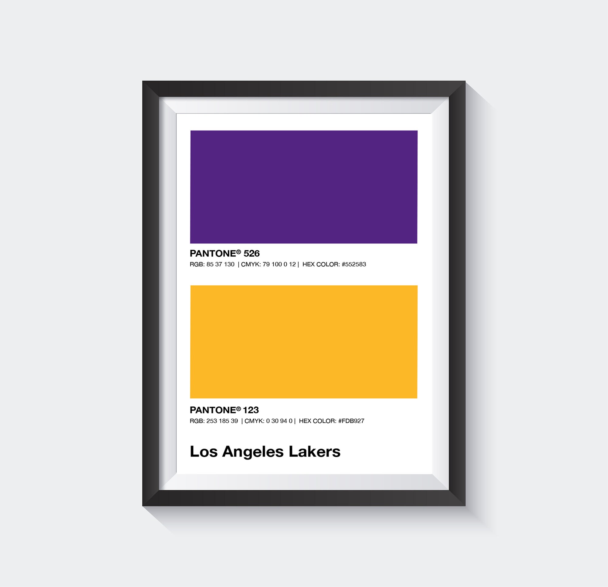 Los Angeles Lakers Pantone Print | Etsy