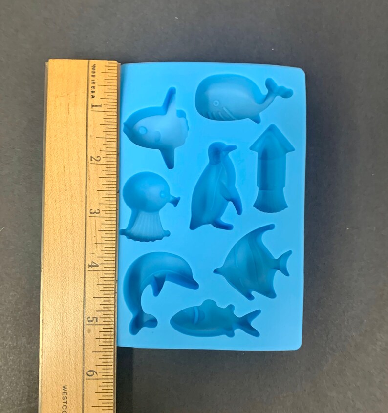 Food Grade Silicone Fish Mold 8 Types of Sea Creatures Inside | Etsy