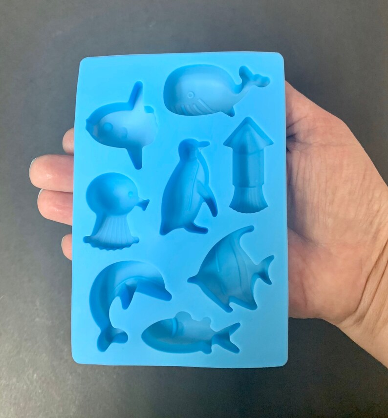 Food Grade Silicone Fish Mold 8 Types of Sea Creatures Inside | Etsy