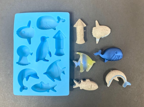 Food Grade Silicone Fish Mold 8 Types of Sea Creatures Inside | Etsy