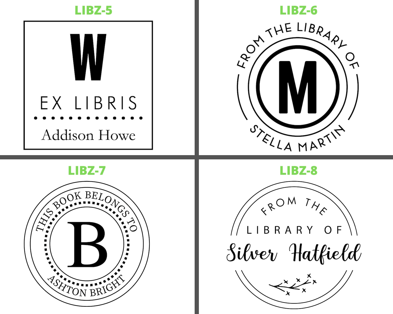 Library Book Embosser Custom Initials Monogram Ex Libris This - Etsy