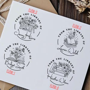 Library Book Embosser Custom Initials Monogram Ex Libris This Book ...