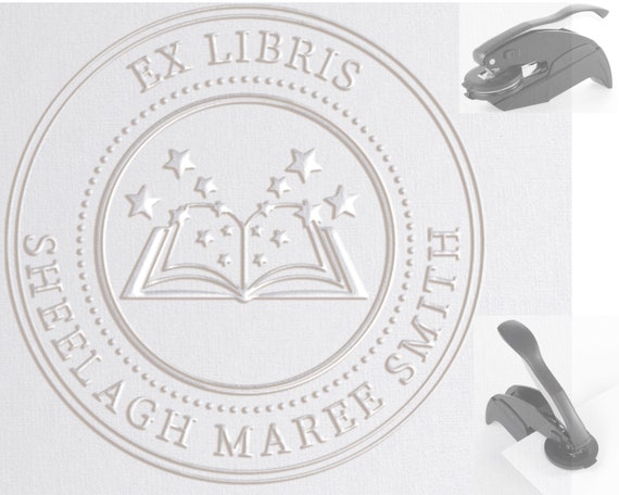BOOK Embosser Stamp Library Ex Libris Book From the Library of | Etsy
