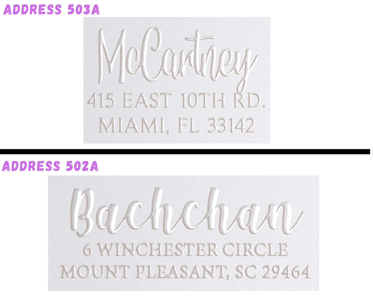 Personalized Name and Address Seal Embosser Handheld Wedding - Etsy