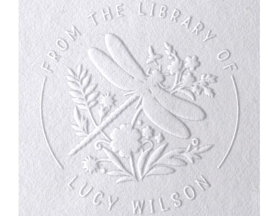 Library Book Embosser Custom Initials Monogram Ex Libris This Book ...