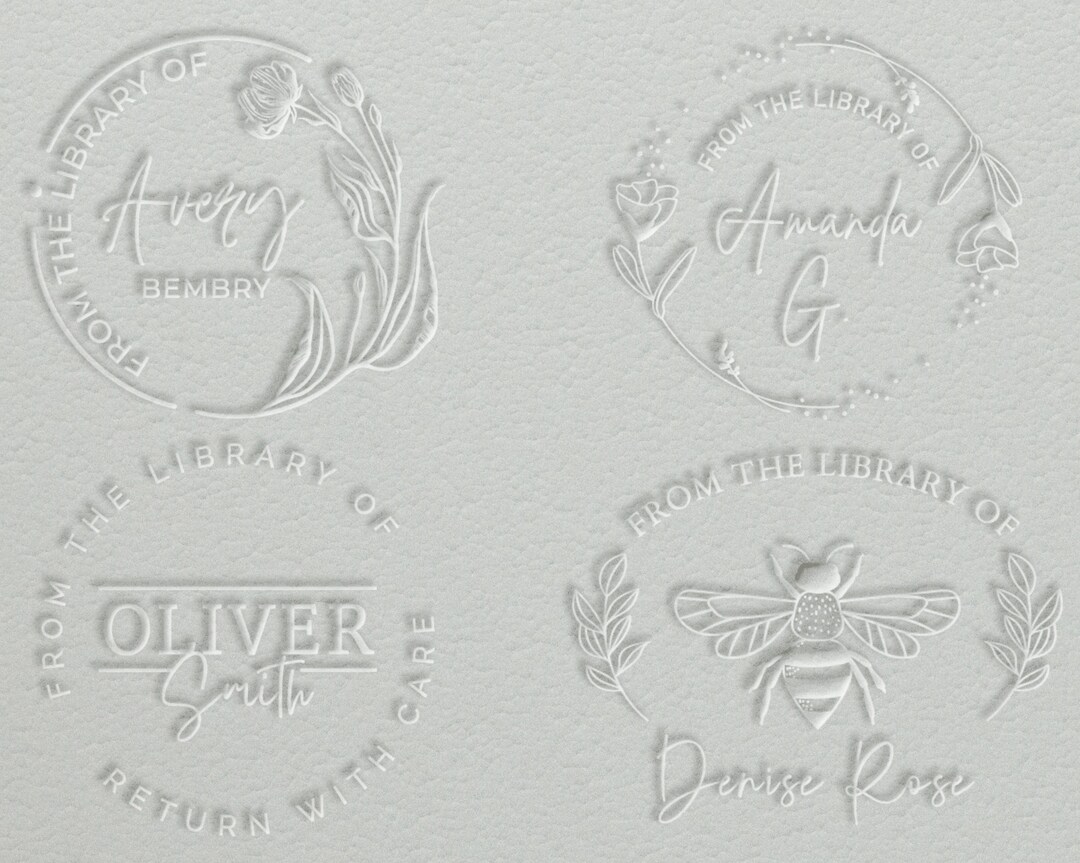 Personalized From the Library of Embosser, Custom Monogram Embosser ...