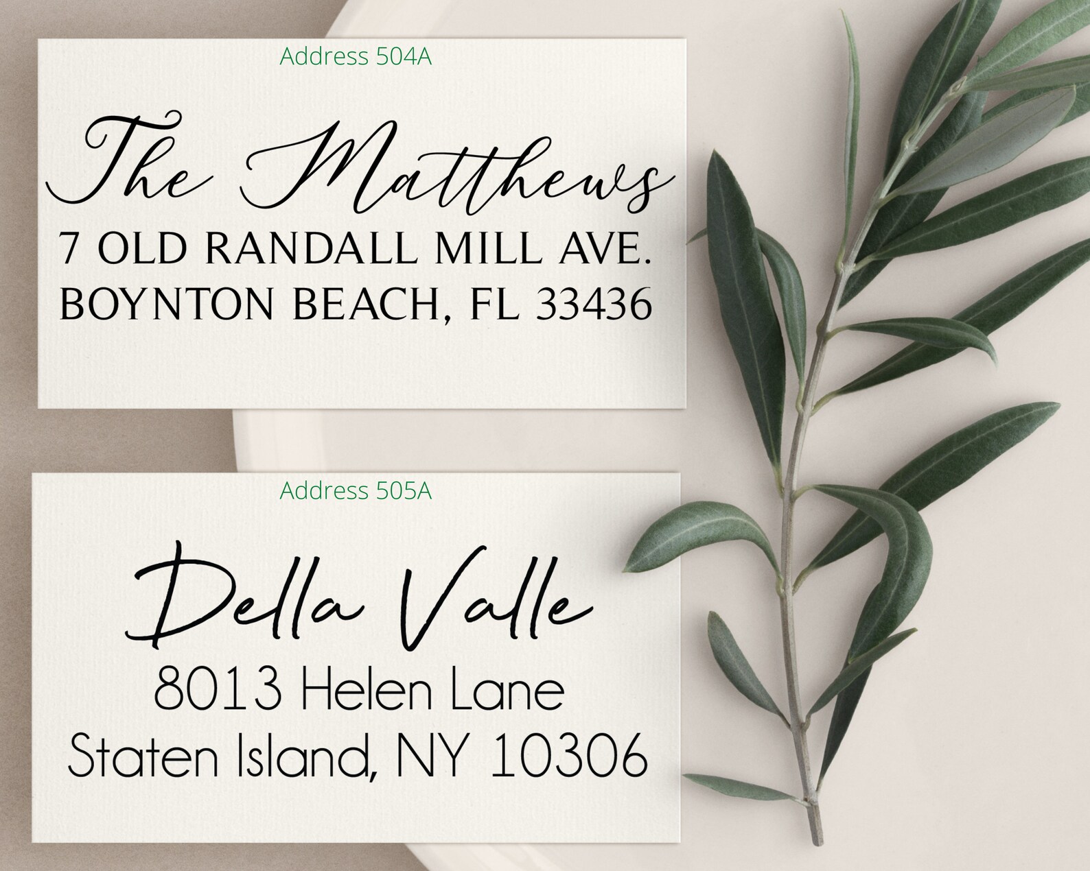 Personalized Address Stamp Labels Self Ink 3 Line Modern Business ...