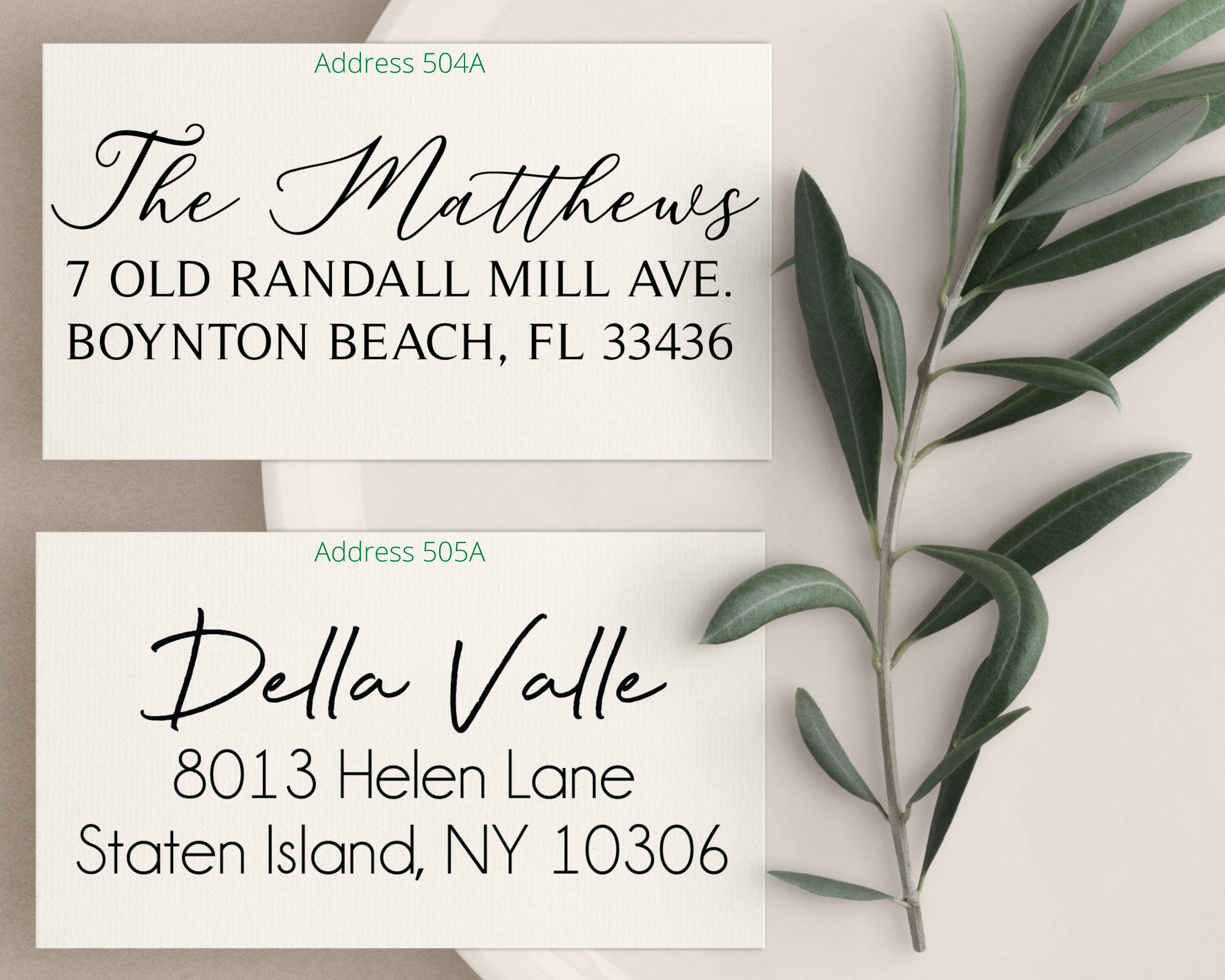 Personalized Address Stamp Labels Self Ink 3 Line Modern Business ...