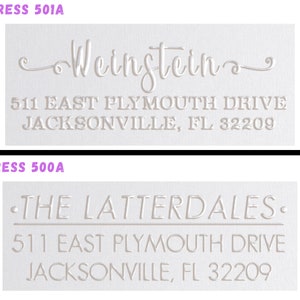 Personalized Rectangle Name and Address Seal Embosser Handheld Seal ...