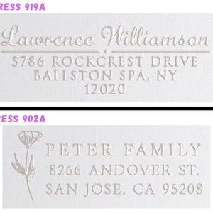 Personalized Rectangle Name and Address Seal Embosser Handheld Seal ...