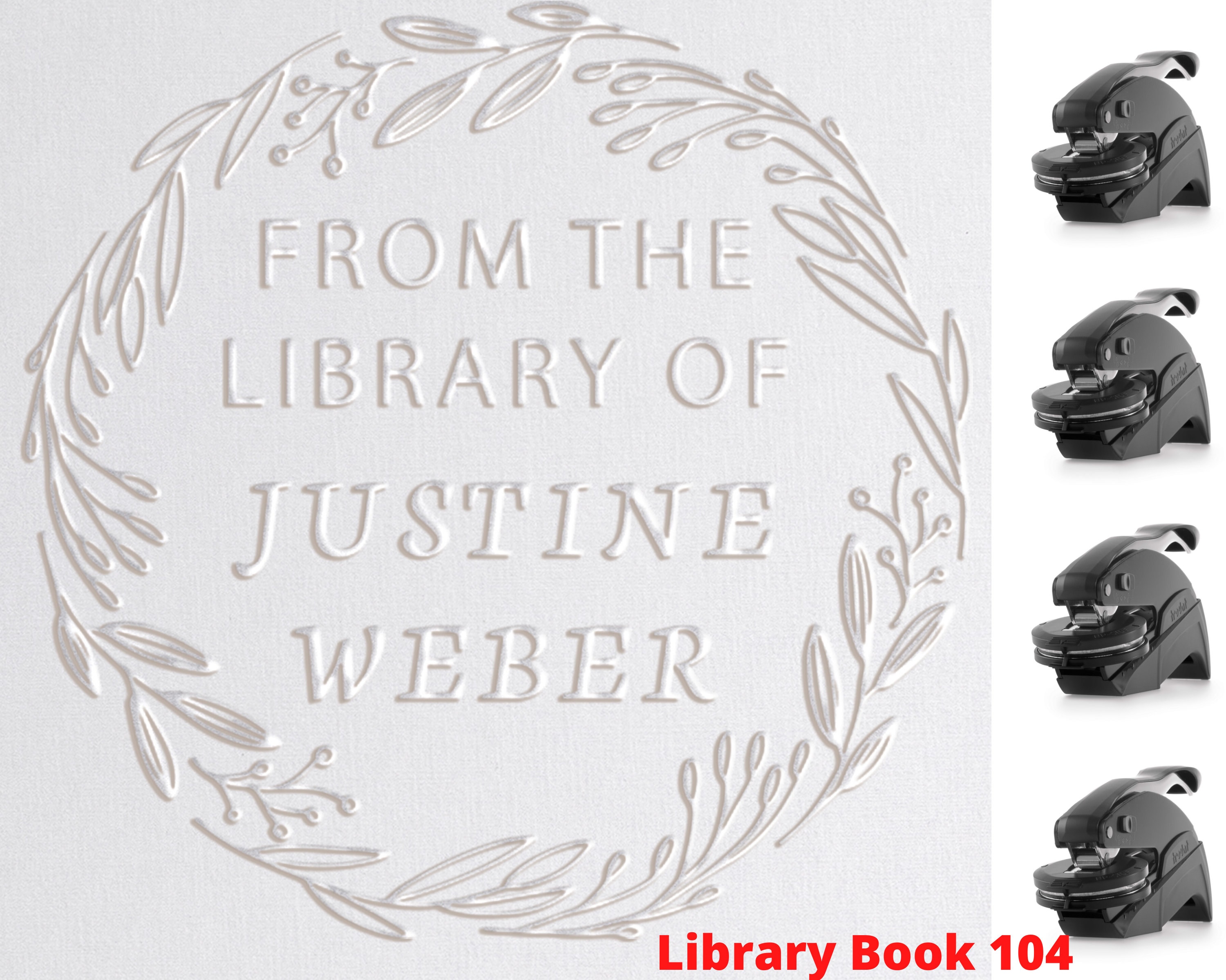 Library Book Embosser Custom Ex Libris Family Library Book - Etsy