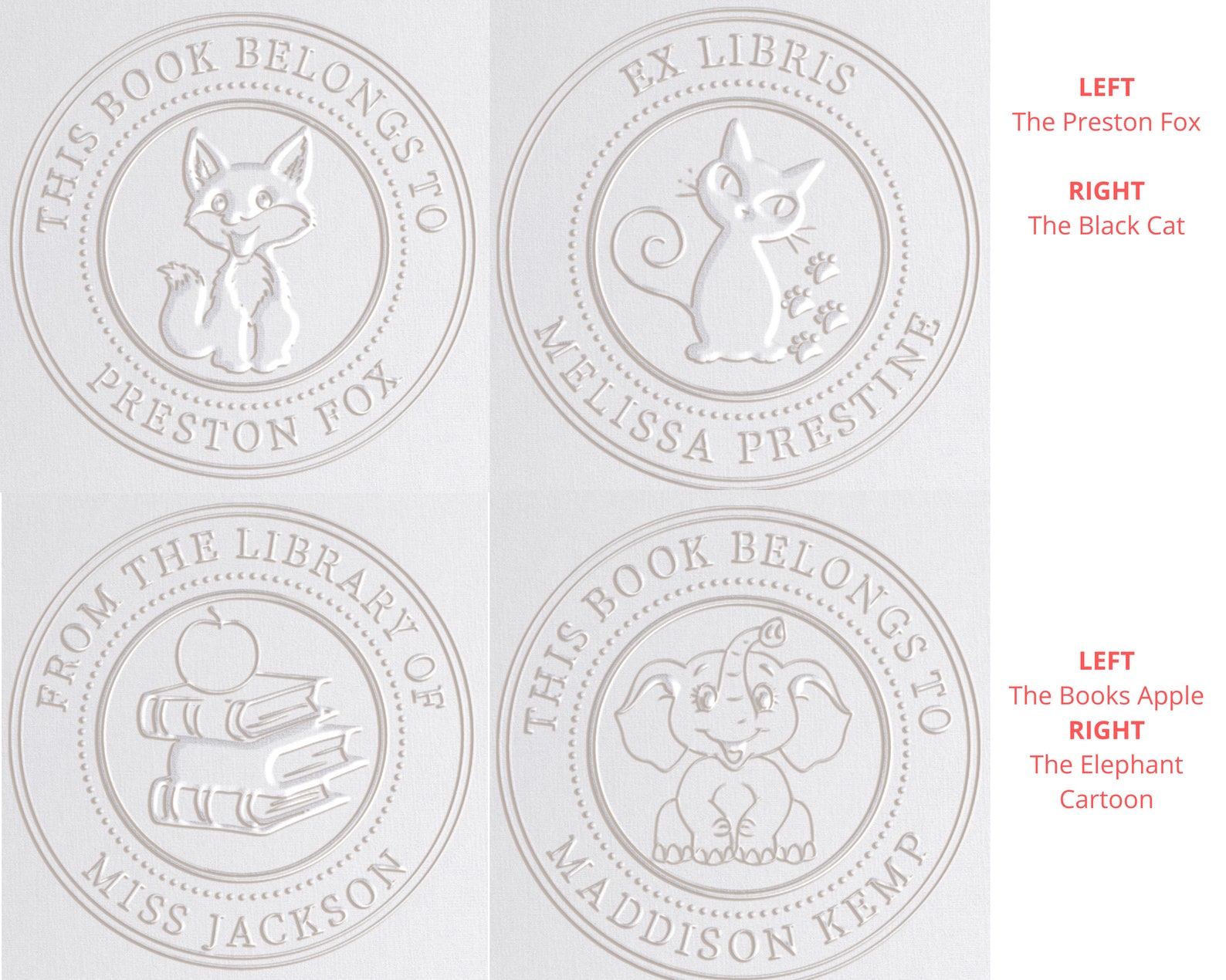 BOOK Embosser Stamp Library Ex Libris Book From the Library of Book ...