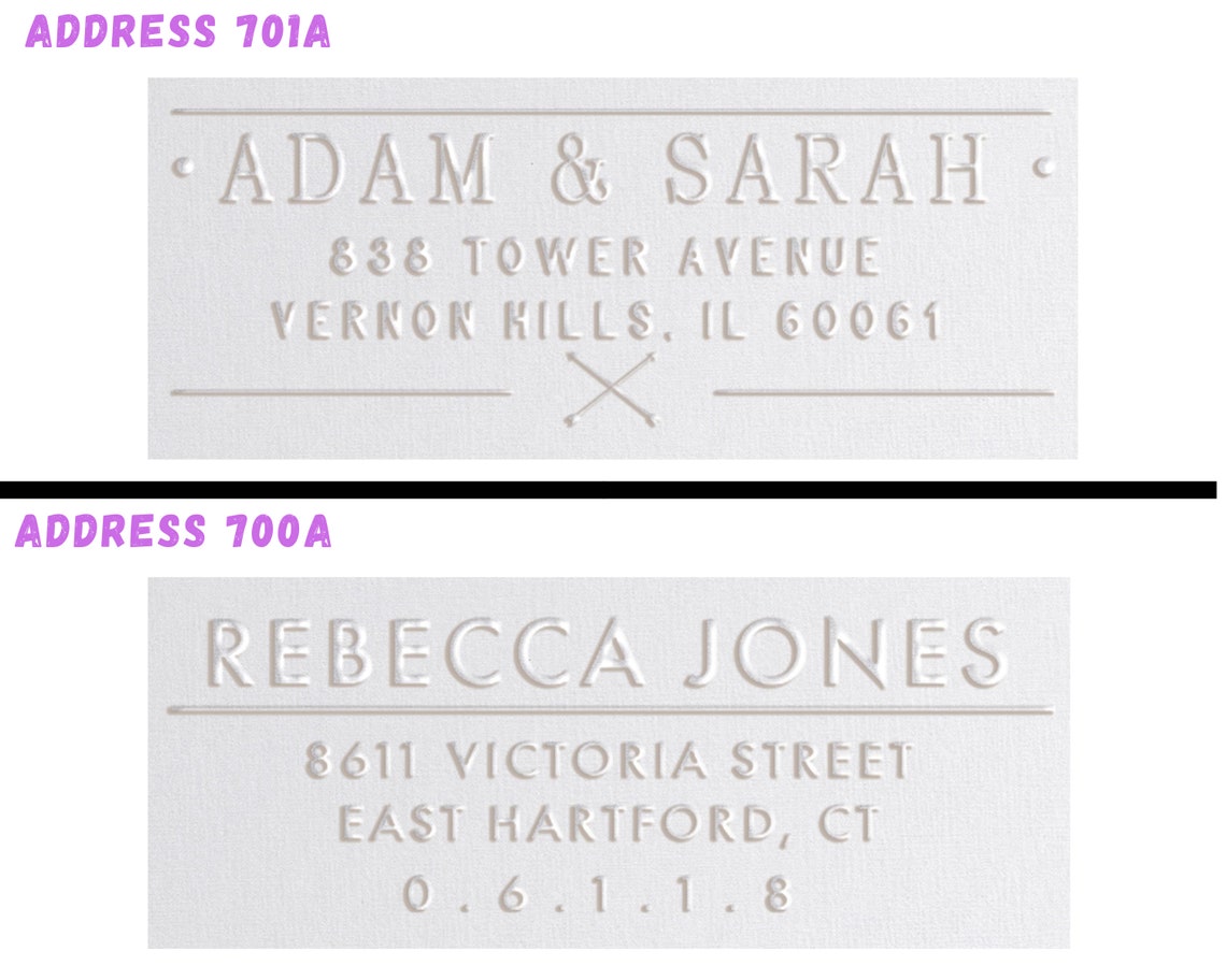 Personalized Rectangle Name and Address Seal Embosser Handheld - Etsy