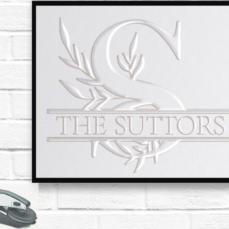 Embossed Monogram - Etsy