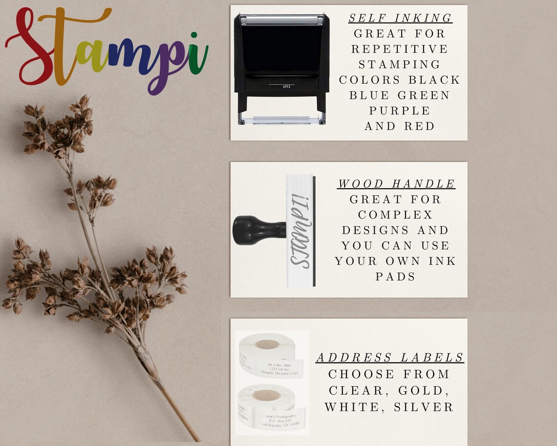 Address Stamp Self Inking Trodat Return Mail Stamper High | Etsy