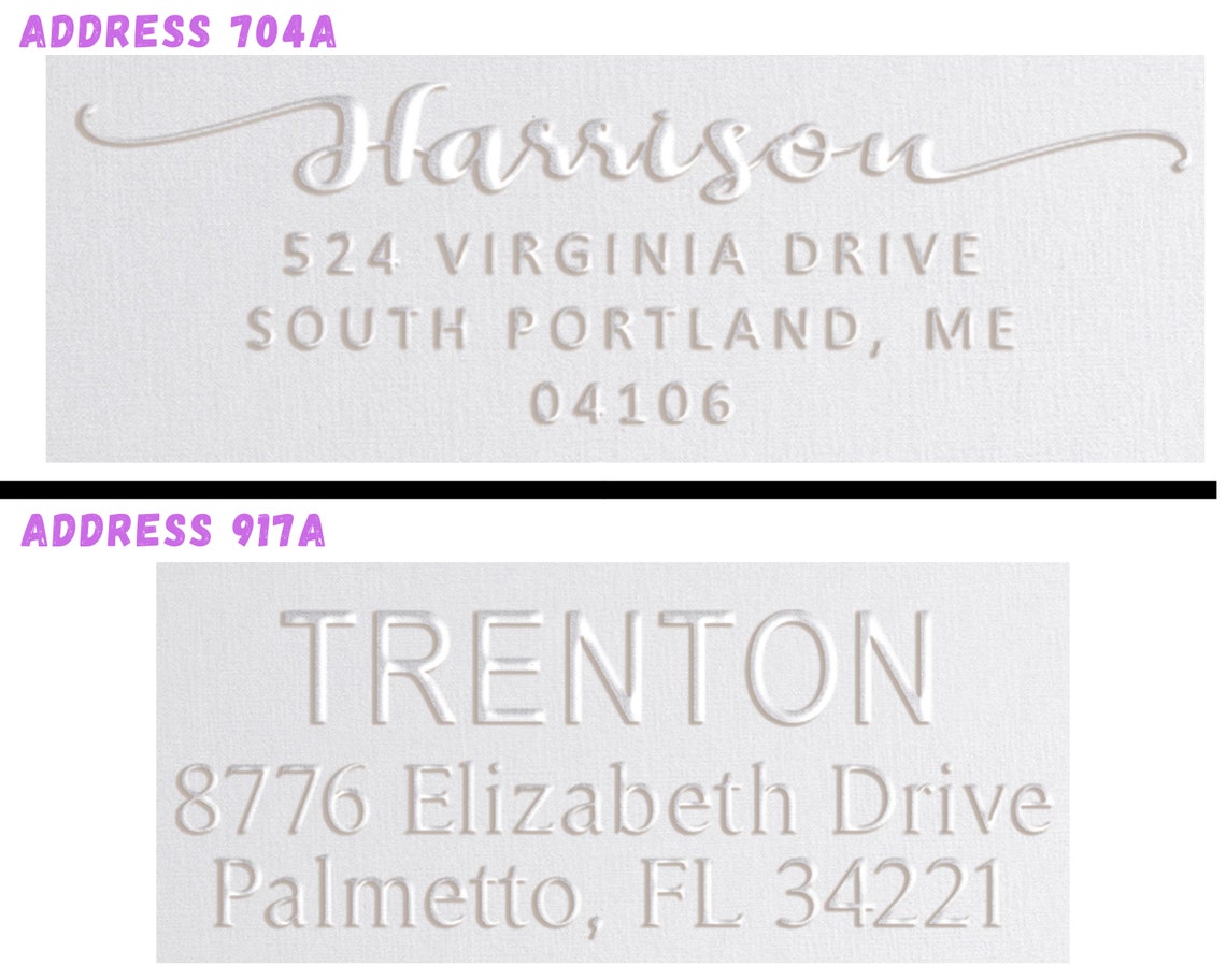 Personalized Rectangle Name and Address Seal Embosser Handheld - Etsy