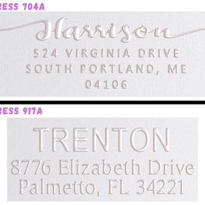 Personalized Rectangle Name and Address Seal Embosser Handheld Seal ...