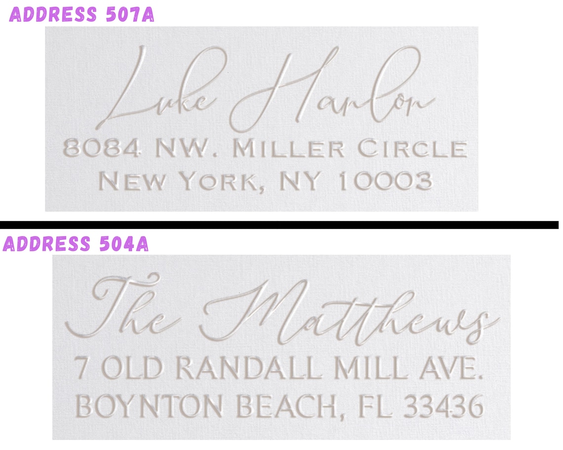 Personalized Rectangle Name and Address Seal Embosser Handheld - Etsy