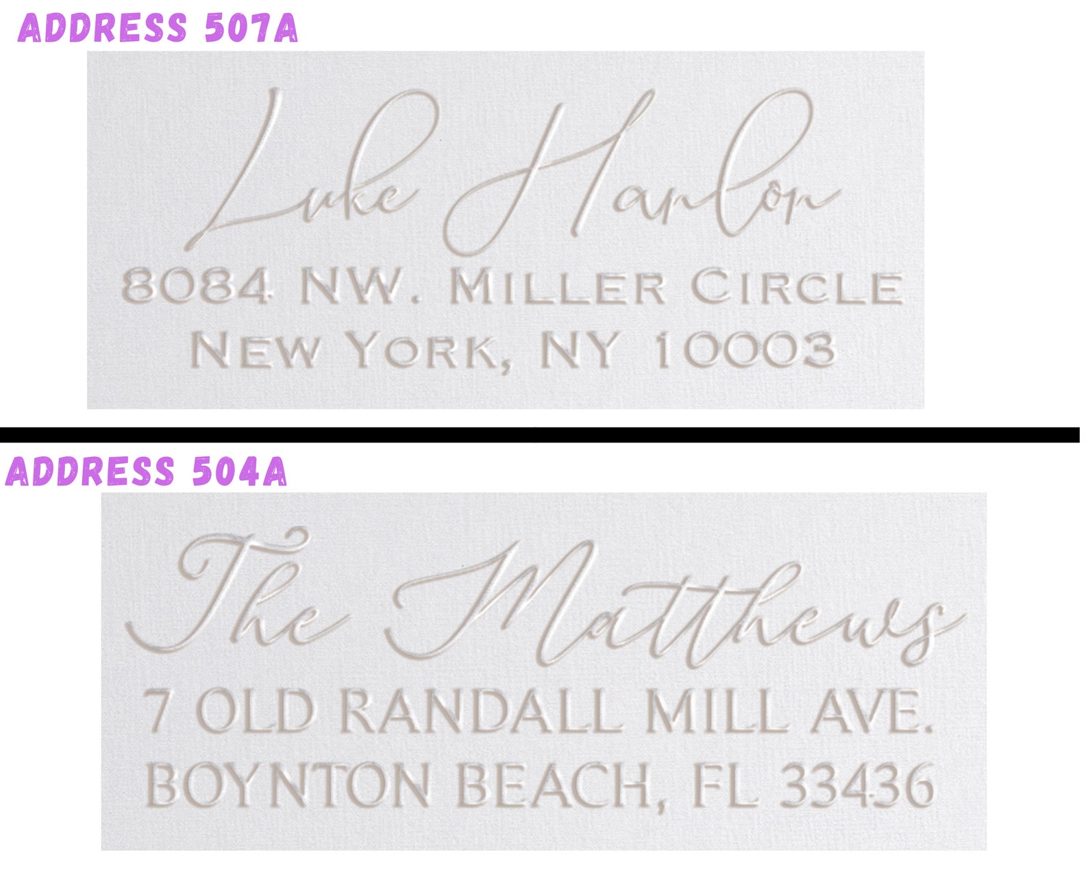 Personalized Name and Address Seal Embosser Handheld Wedding - Etsy