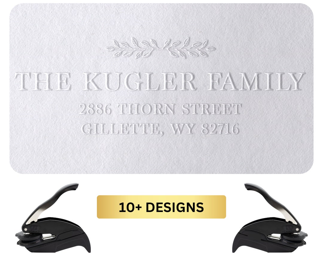 Personalized Address Embosser Custom Embosser Seal Gift Script ...