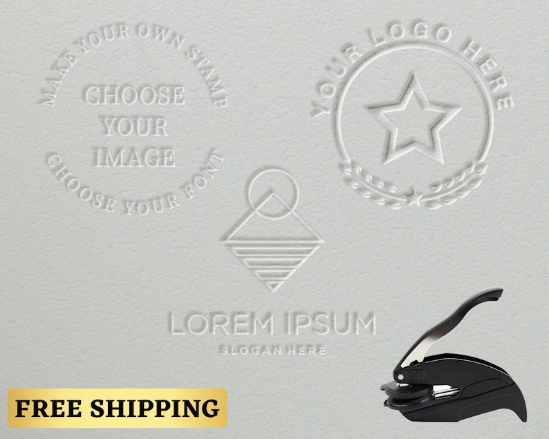 Custom Logo Embossing Stamp Logo or Emblem Embosser Wedding - Etsy