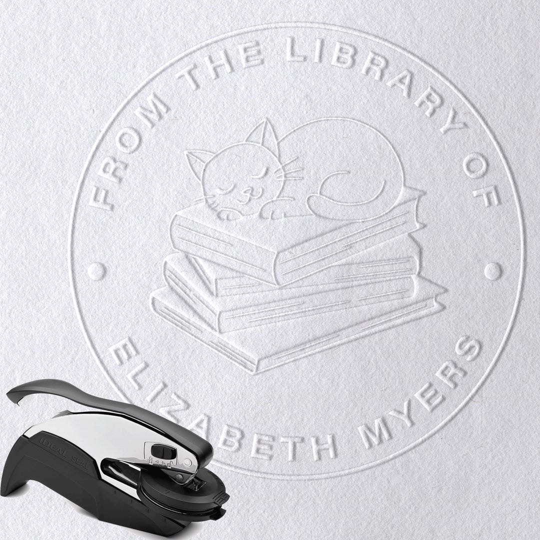 BEST SELLING Book Embosser, From the Library Of, Label Your Books Today ...